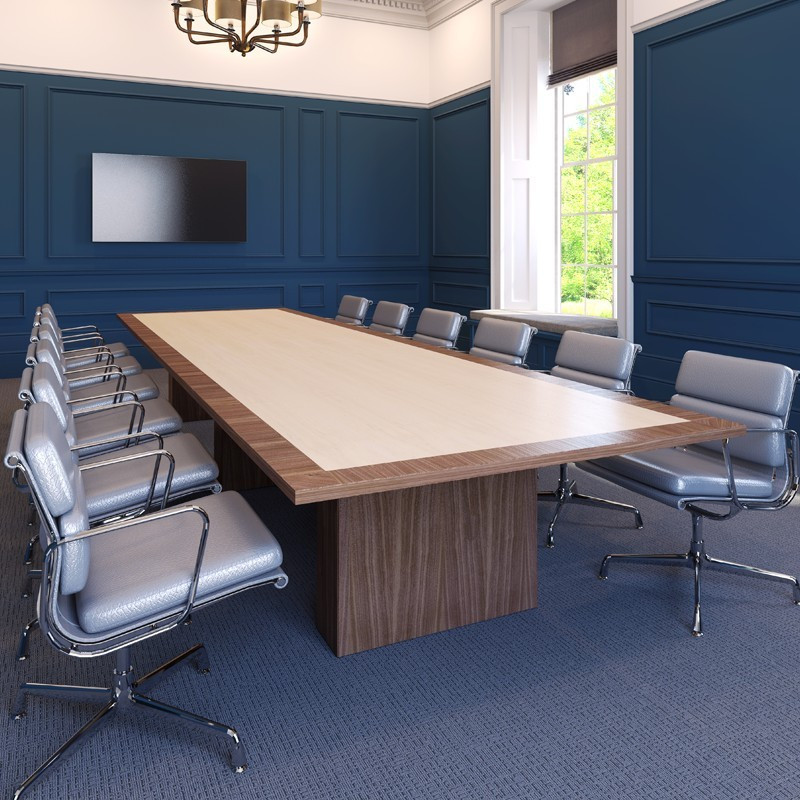 Slim-Base Conference Tables - 15 Veneers & 6 Shapes | Nutrend